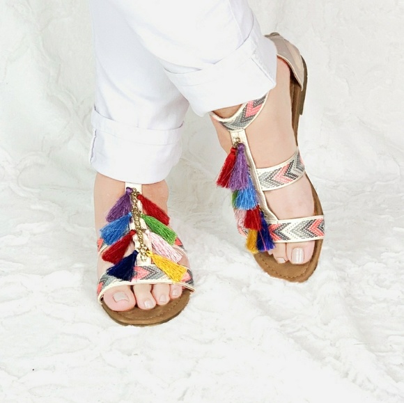 Yoki | Shoes | Colorful Yoki Bohemian Sandals Nwob | Poshmark